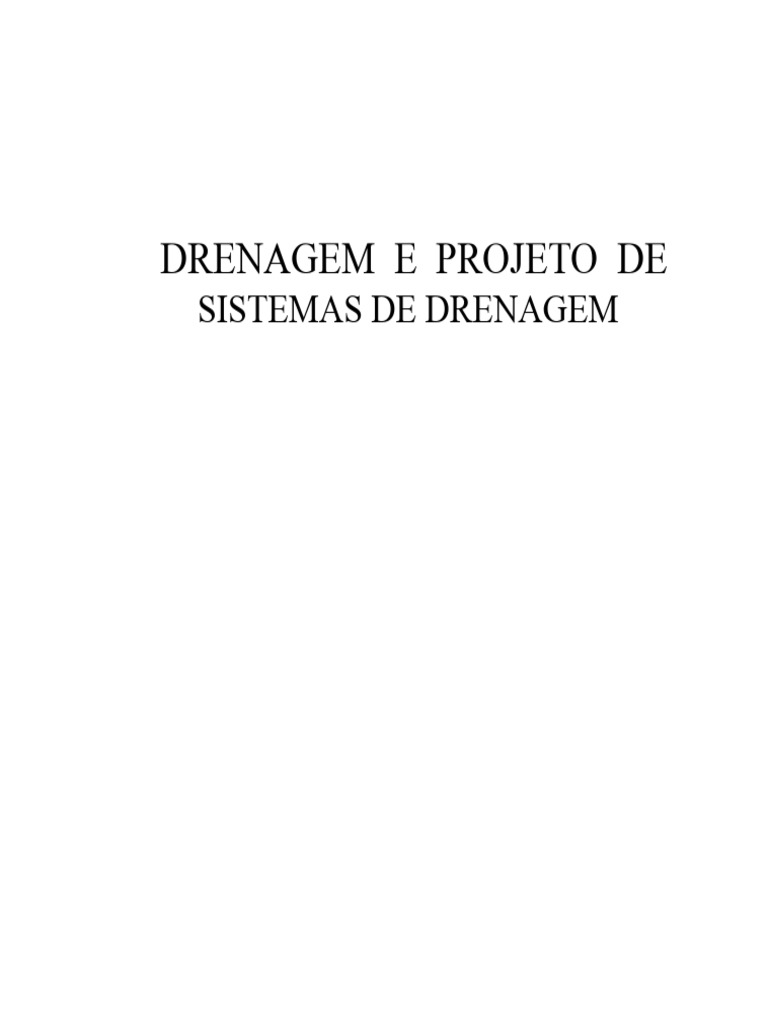 Drenagem: Tipos e Projetos Eficazes | PDF | Drenagem | Solo