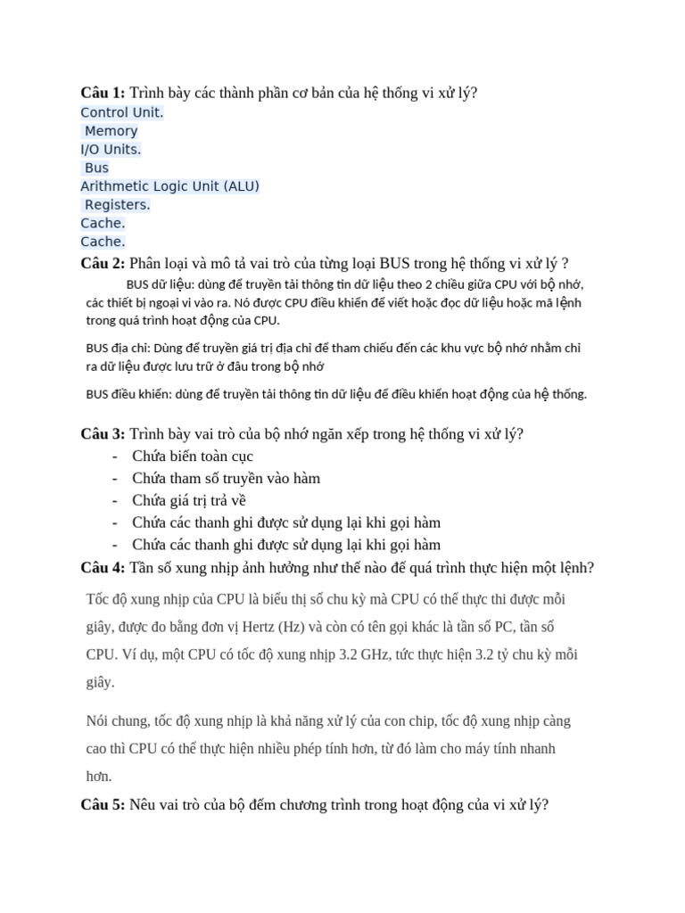 Control Unit. Memory I/O Units. Bus Arithmetic Logic Unit (ALU ...