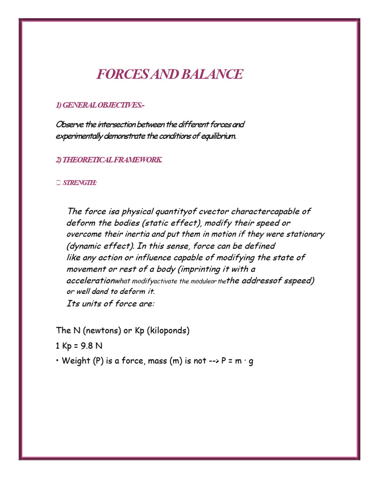 Forces and Equilibrium Physics | PDF | Force | Rotation Around A Fixed Axis