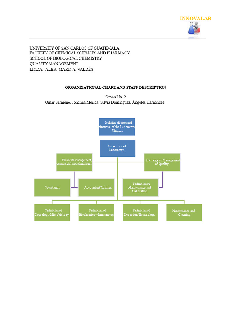 Innovalab Organizational Structure Overview | PDF | Laboratories | Audit