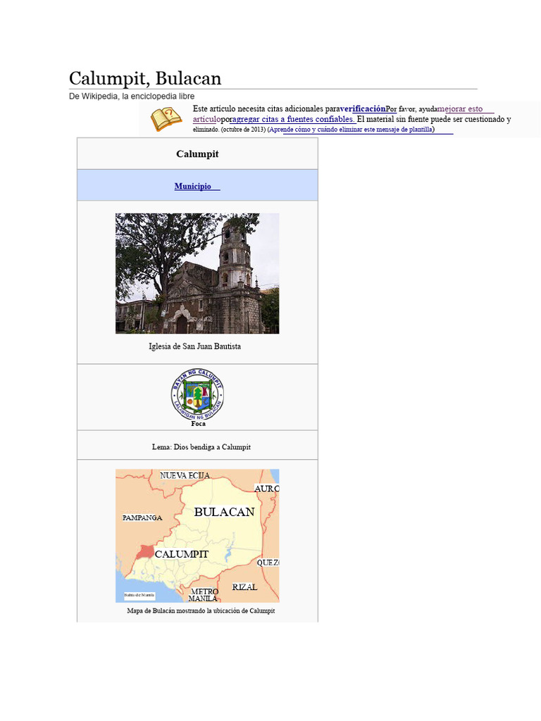 Calumpit Bulacan | PDF | Filipinas