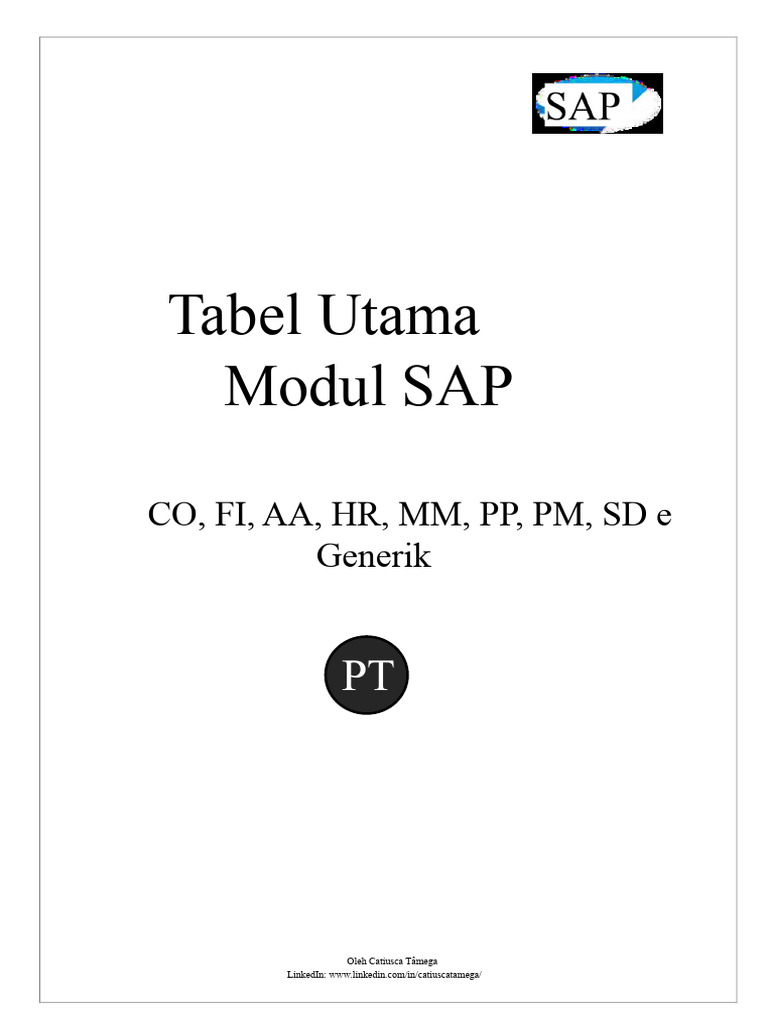 Tabel Modul Utama SAP dan Keterangan | PDF
