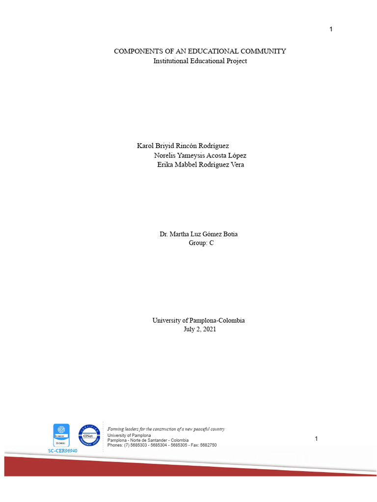 Components of the Educational Community | PDF | Learning | Cognition