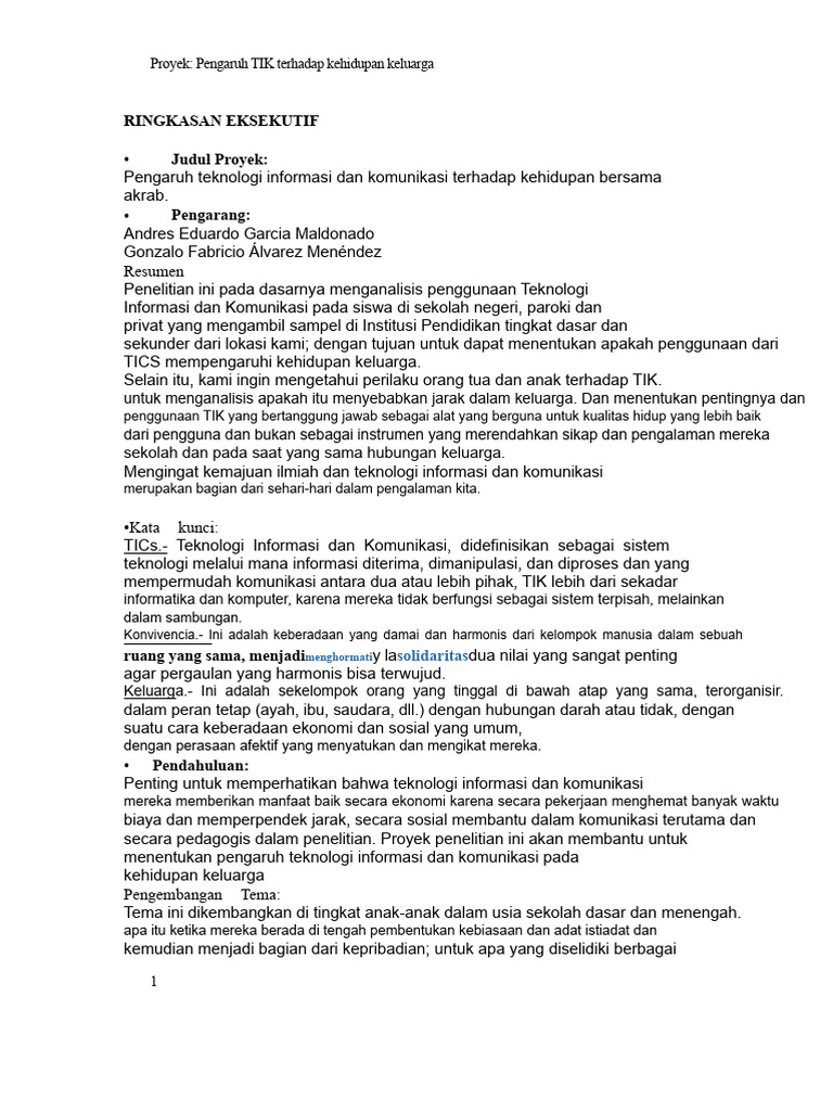 Laporan Akhir Proyek TIK | PDF