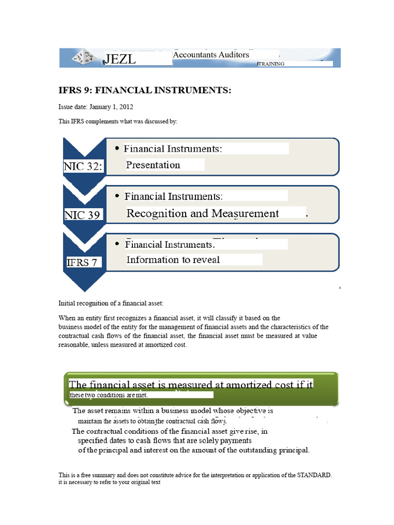 IFRS 9 Financial Instruments Overview | PDF