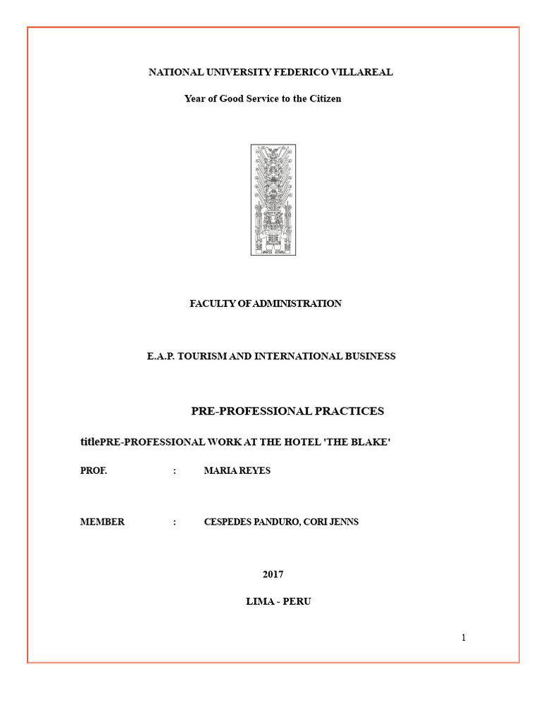 Pre-Professional Internships in A Hotel | PDF | Hotel
