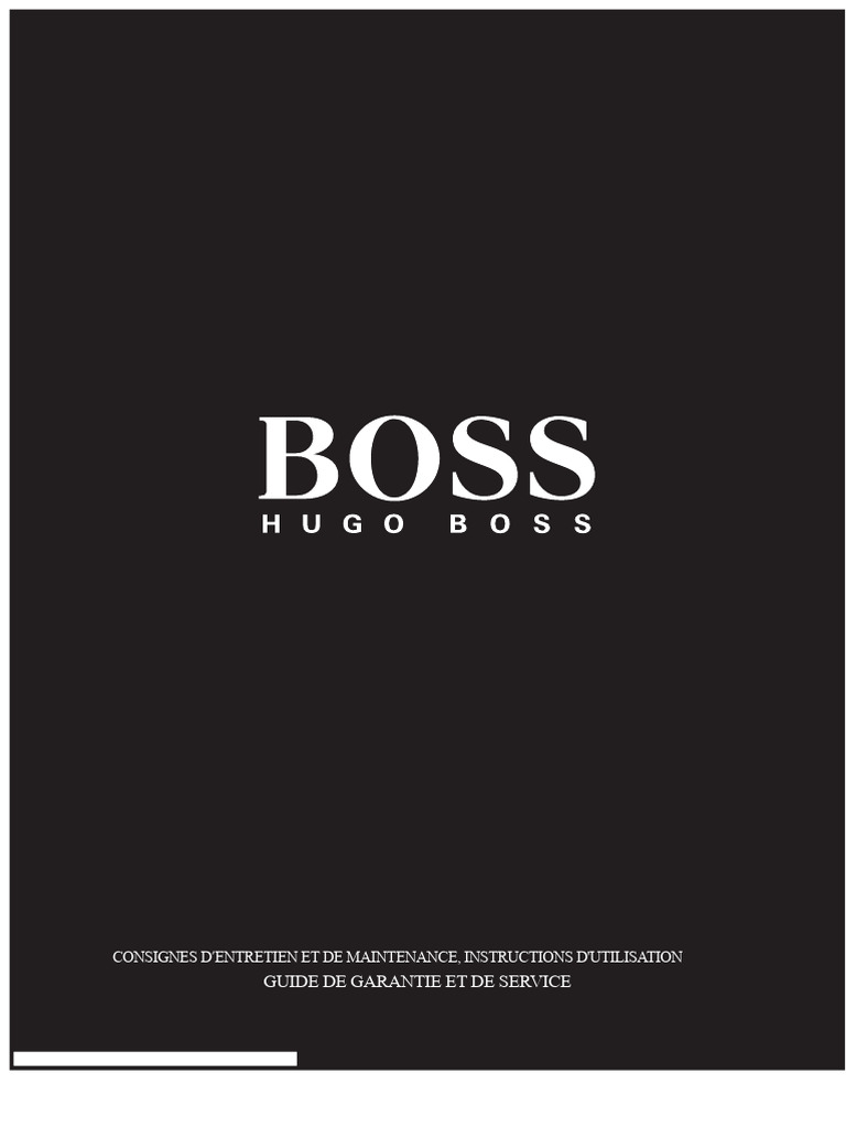 Manuel D'utilisation Hugo Boss 1512323 | PDF | Heure | Montre (horlogerie)