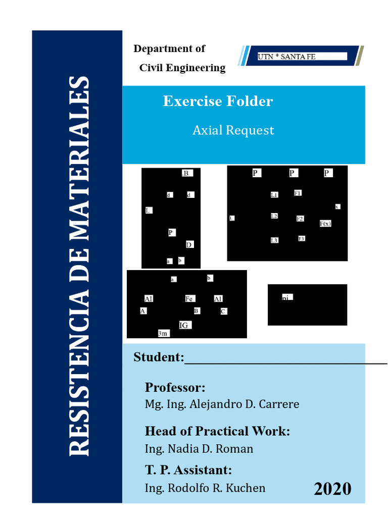 Axial Solicitation - Exercise Folder | PDF | Young's Modulus | Strength ...