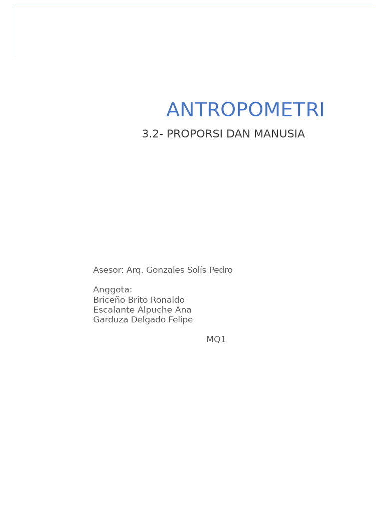 Proporsi dalam Arsitektur dan Desain Manusia | PDF
