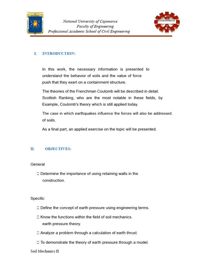 Soil Report Earth Pressure | PDF | Soil Mechanics | Force