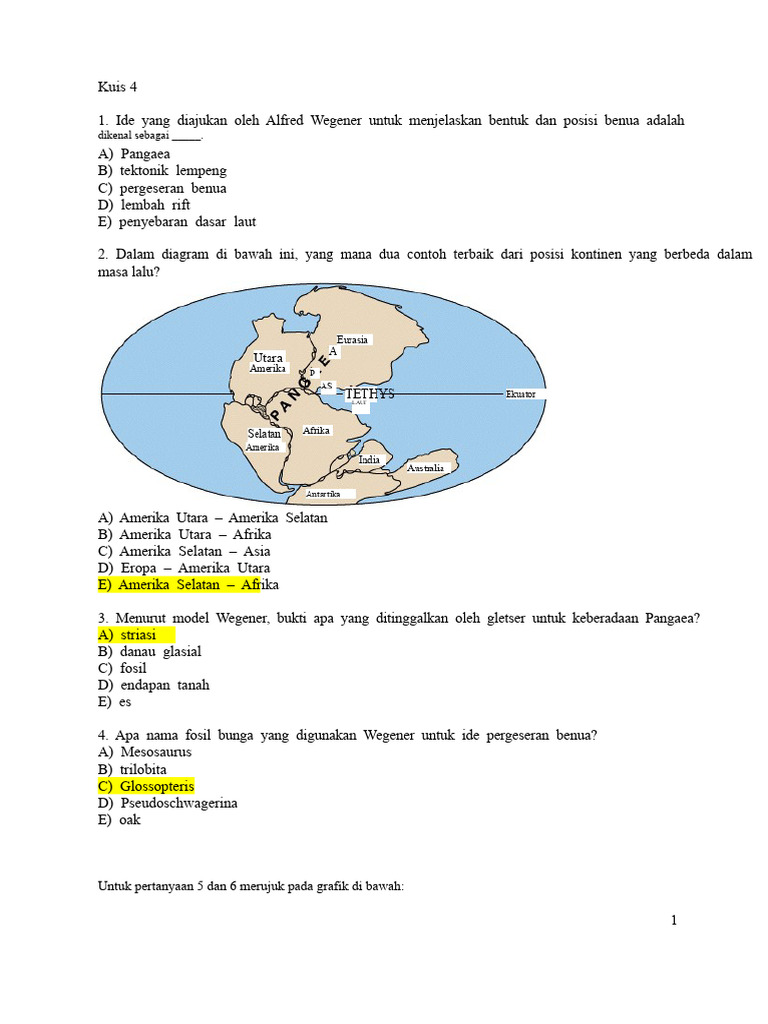 Kuis Tektonika Plat | PDF