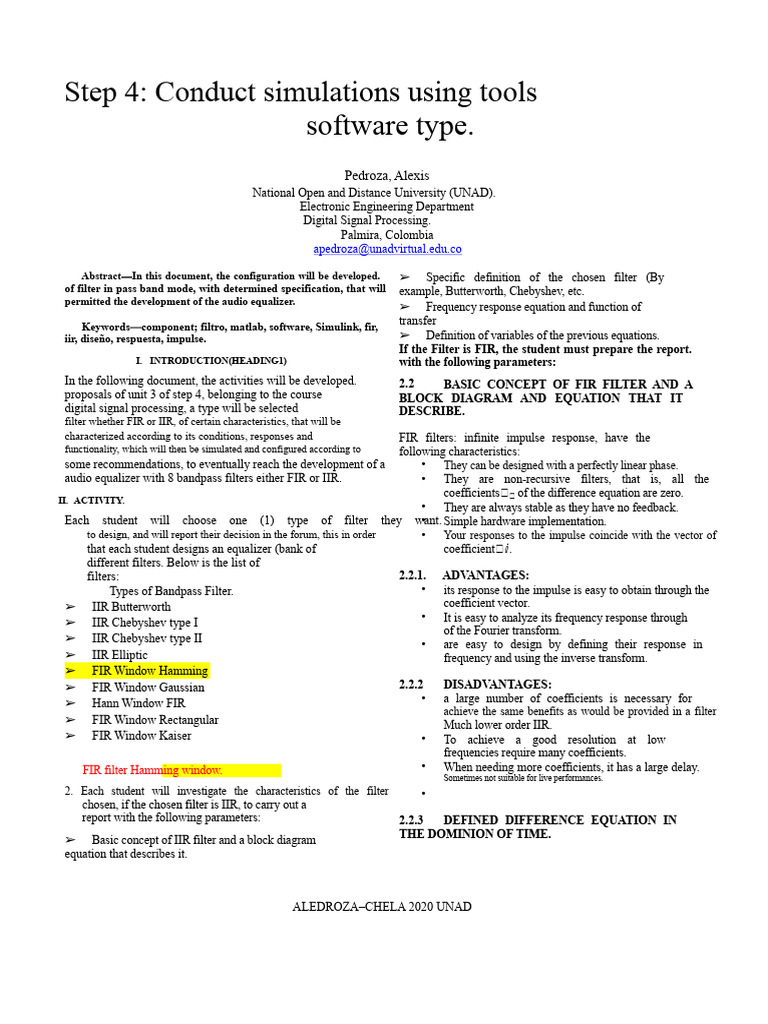 FIR Signal Processing Hamming Window | PDF | Filter (Signal Processing) | Signal Processing