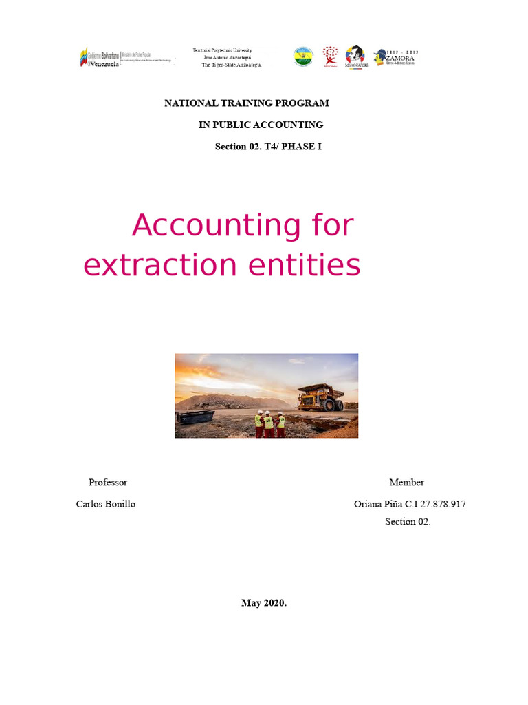 Accounting For Extraction Entities | PDF | Expense | Valuation (Finance)
