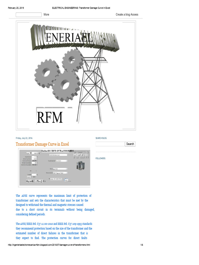 Transformer Damage Curve Excel Guide | PDF | Transformer | Electricity