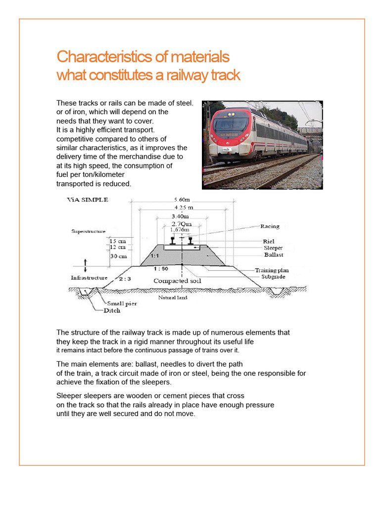 Characteristics of The Materials That Make Up A Railway Track | PDF ...