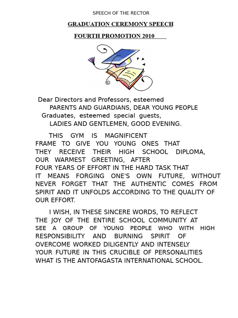 Rector's Graduation Speech 2010 | PDF | Teachers | Psychology