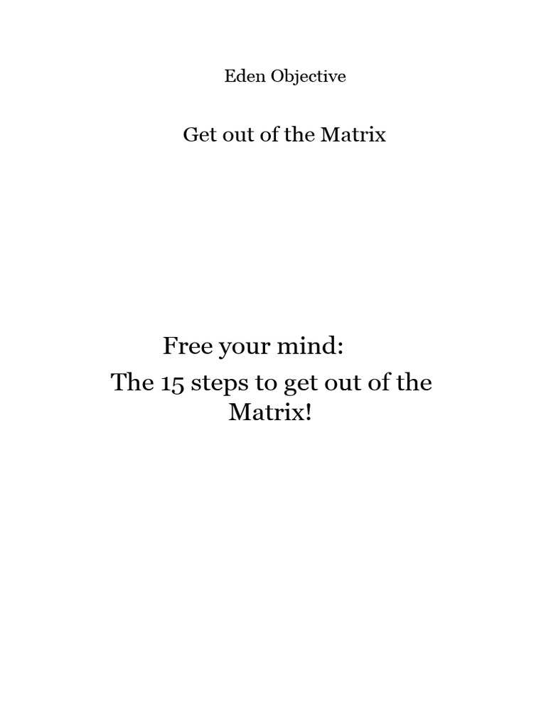 15 Steps To Escape The Matrix and Embrace A Fulfilling Spiritual Life ...