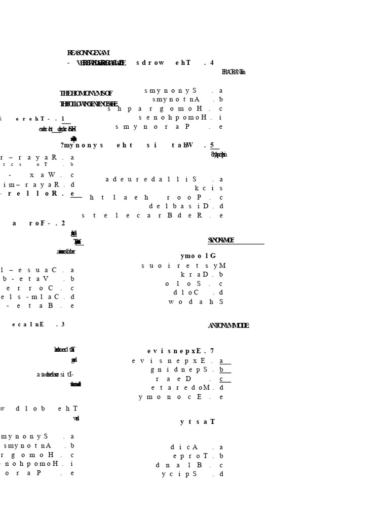 6th Grade Verbal Reasoning Exam | PDF | Tests