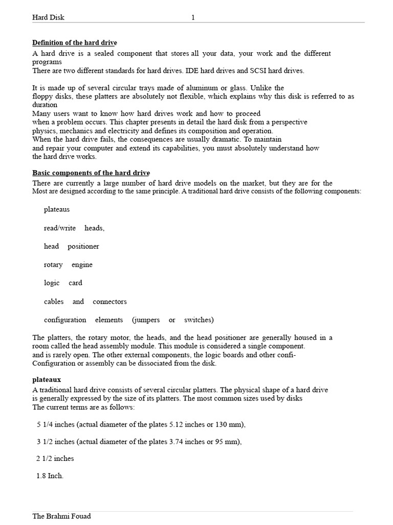 Understanding Hard Drive Components | PDF | Hard Disk Drive | Floppy Disk