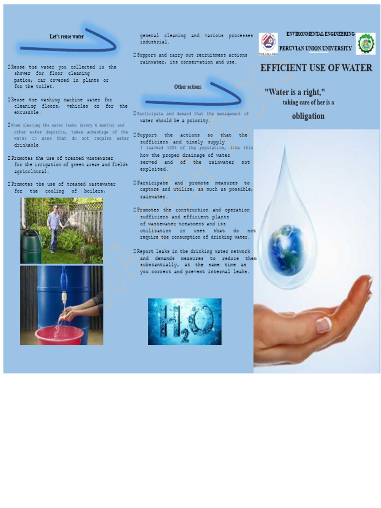 Trifold Efficient Use of Water | PDF | Water | Water Pollution