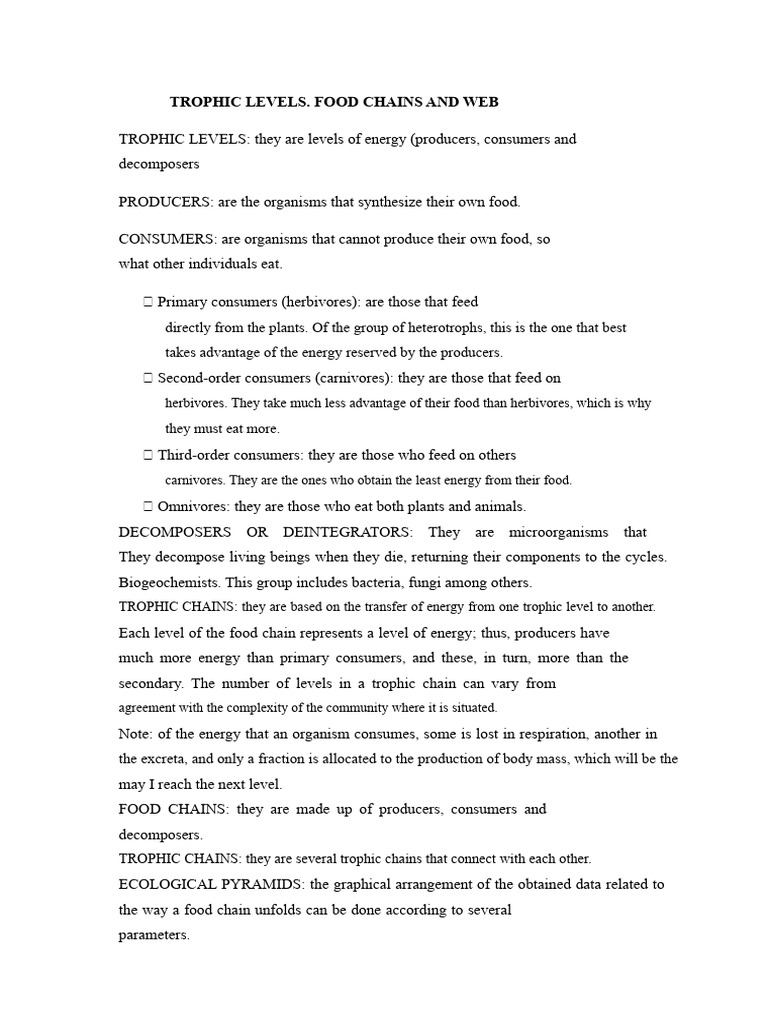 Trophic Levels | PDF | Food Web | Primary Production