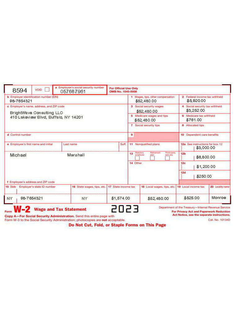 W2 Form | PDF