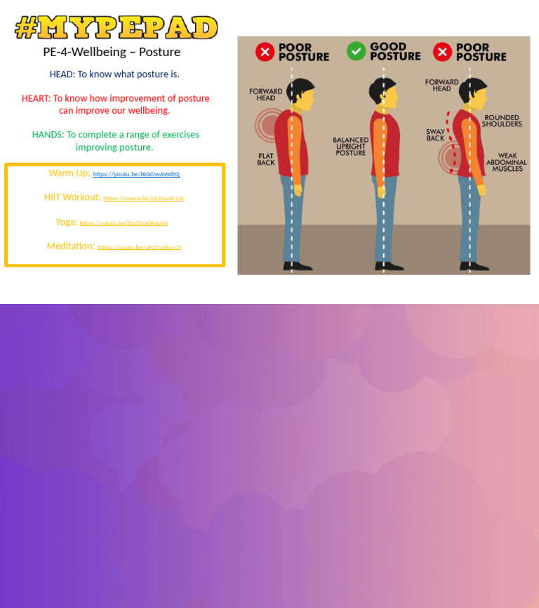 PE 4 Wellbeing Posture | PDF