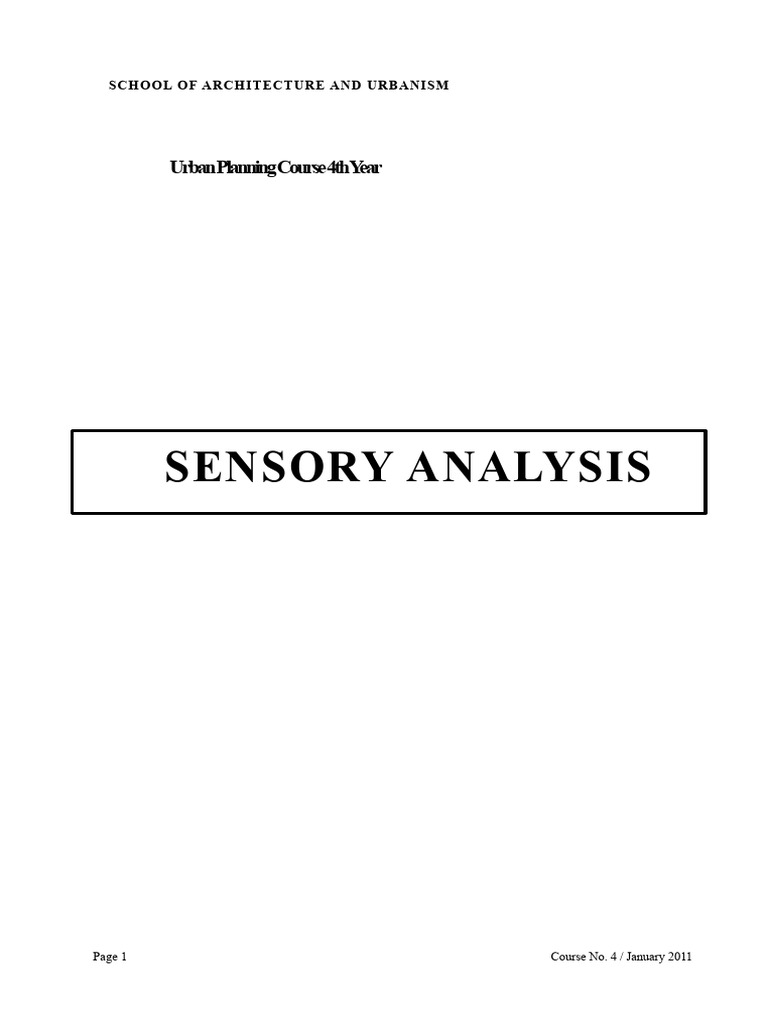 Sensory Analysis | PDF | Perception | Image