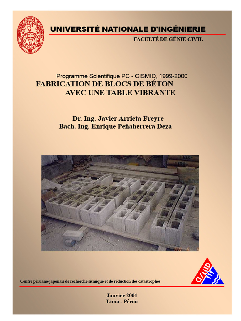 Fabrication de Blocs de Ciment | PDF | Béton | Mortier (matériau)