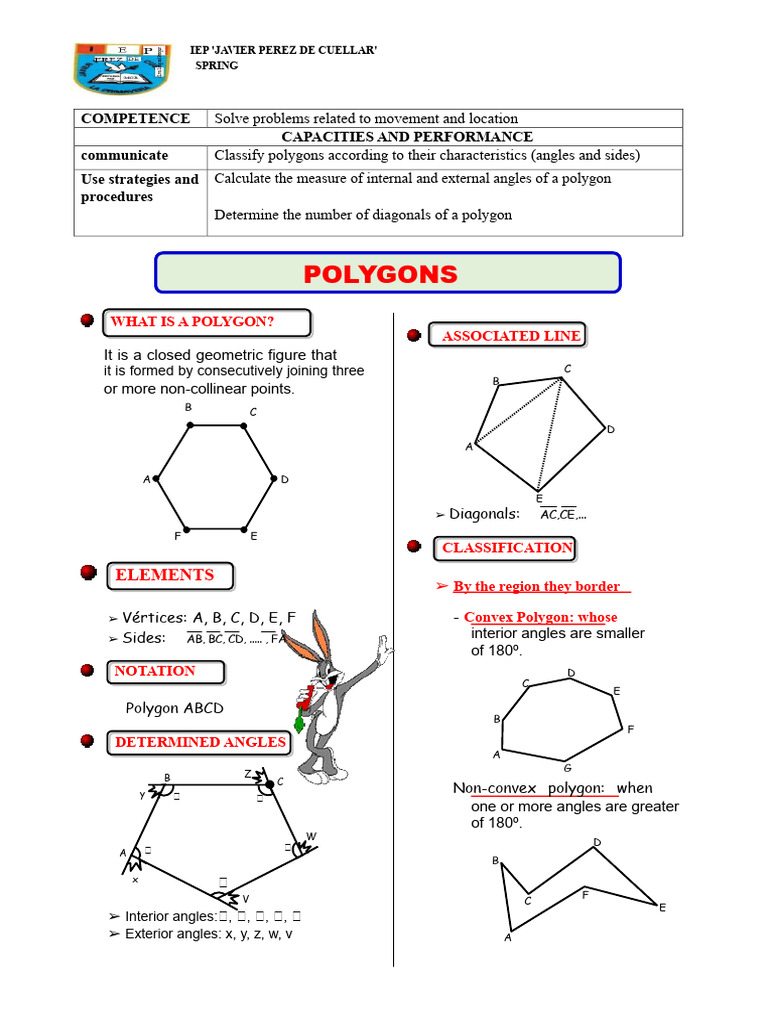 Polygons Fifth Year of Secondary School | PDF | Polygon | Triangle