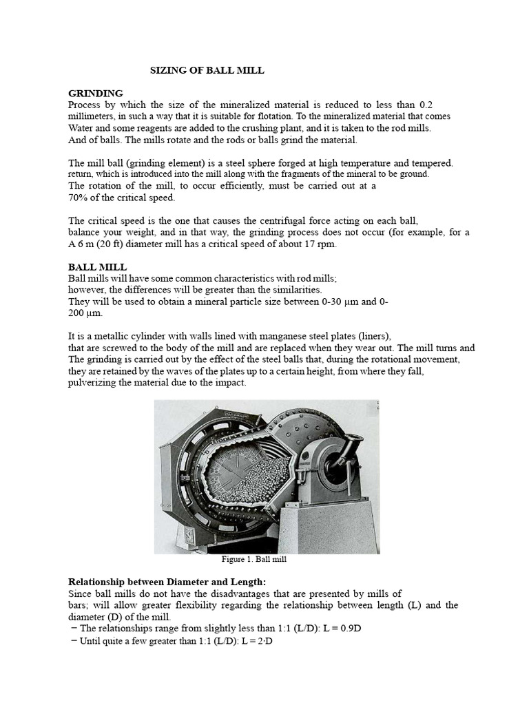 Dimensioning of Ball Mill-1 | PDF | Mill (Grinding) | Secondary Sector ...