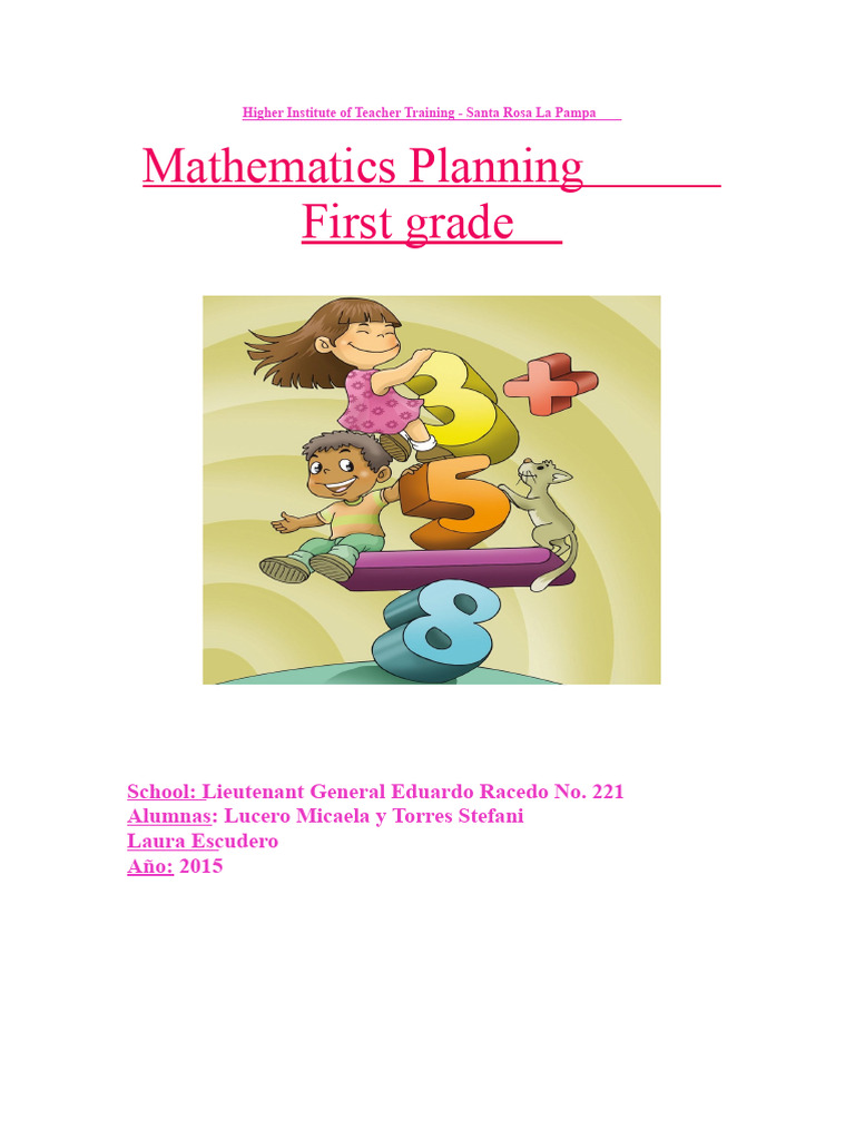 First Grade (Last Planning) | PDF | Mathematics | Knowledge