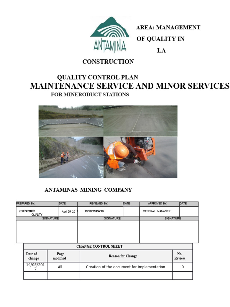 Quality Plan | PDF | Quality Assurance | Specification (Technical Standard)