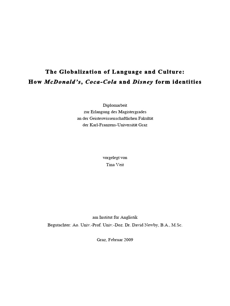 The Globalization of Language and Culture | PDF | Identity (Social ...