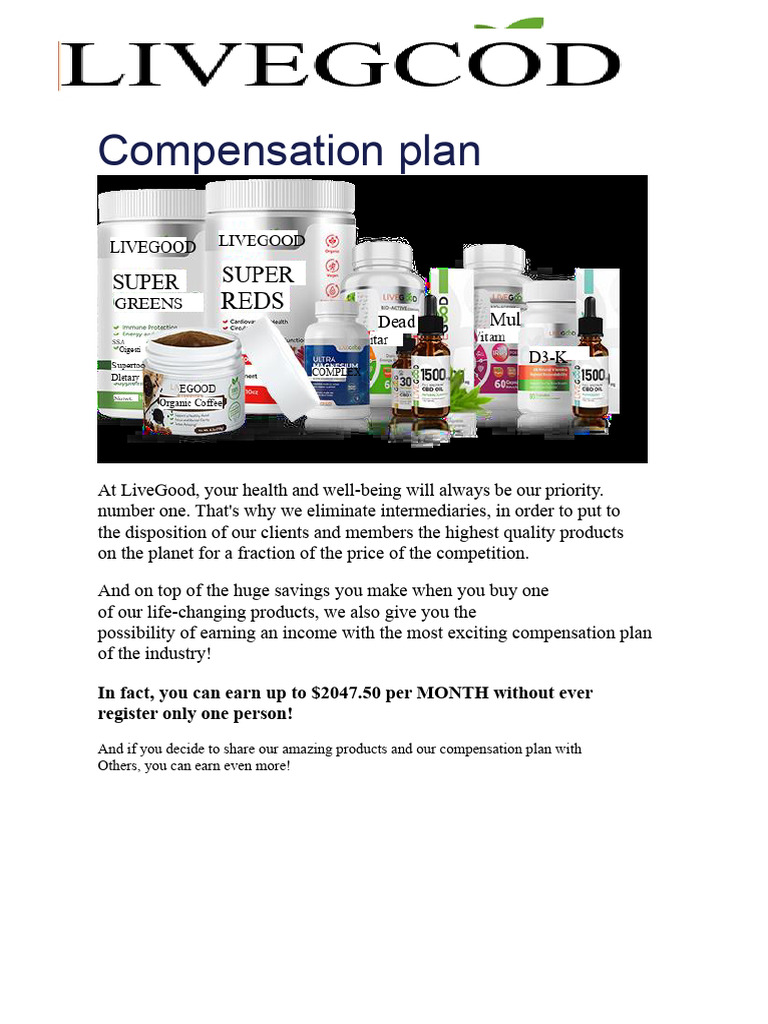 LiveGood 2x15 Matrix Compensation Plan | PDF | Matrix (Mathematics ...