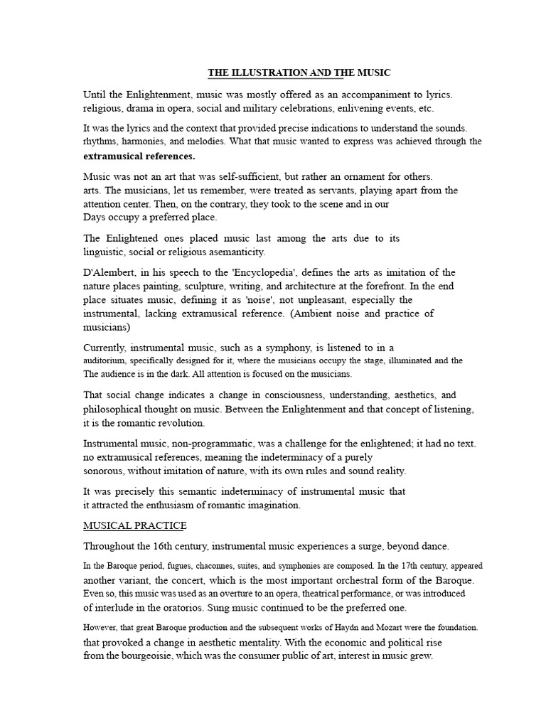 The Enlightenment and Music | PDF | Theodor W. Adorno | Aesthetics