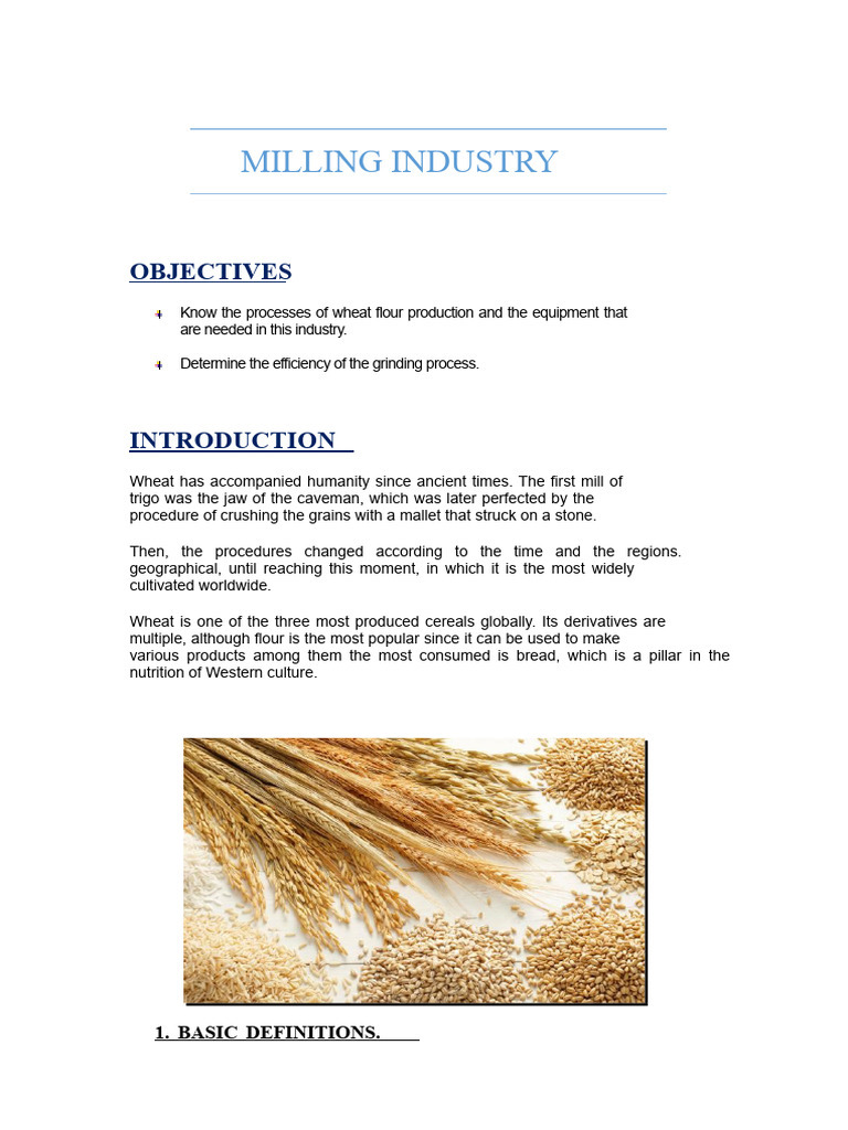Milling of Wheat | PDF | Flour | Mill (Grinding)