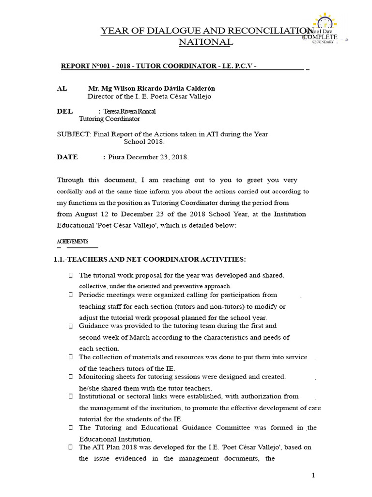 Tutoring Report 2018 | PDF | Teachers | Schools