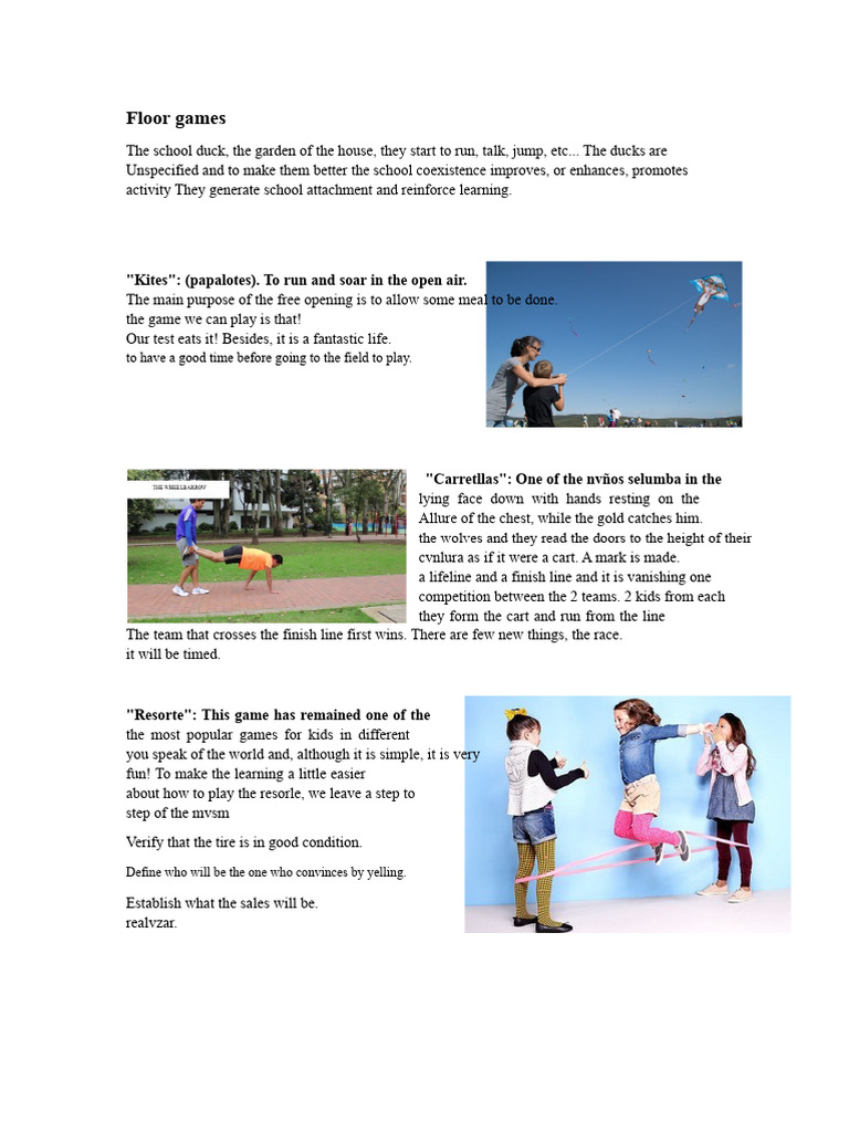 Fun Floor Games for Kids | PDF