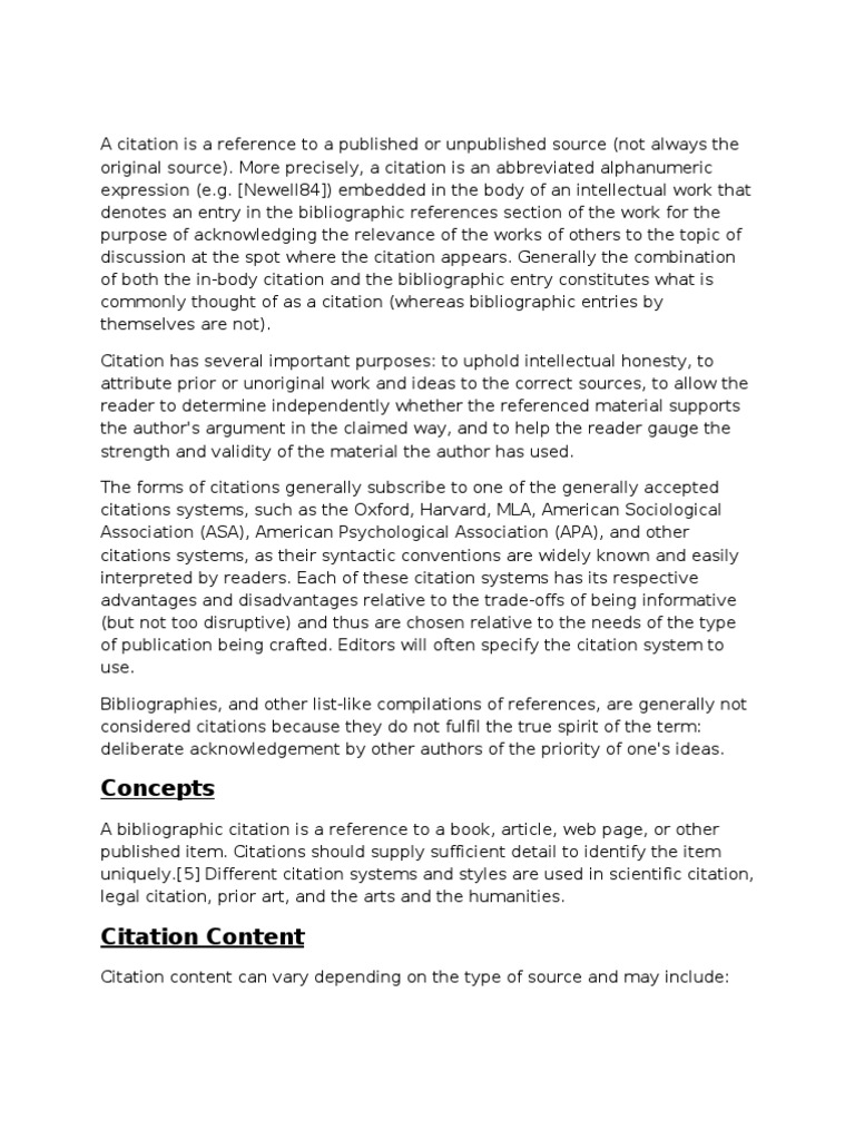 Citation Systems and Styles Explained | PDF | Citation | Scholarly ...