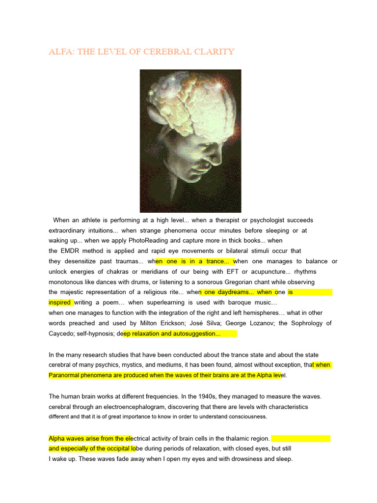 Alpha State | PDF | Trance | Mind