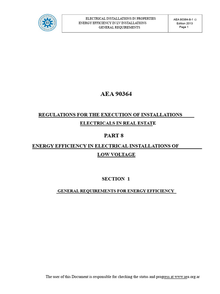 Energy Efficiency in Electrical Installations | PDF | Alternating ...