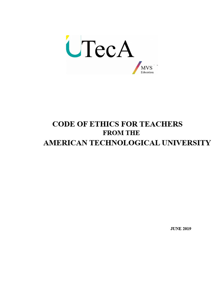 UTECA Teacher Code of Ethics Guide | PDF | Teachers | Knowledge