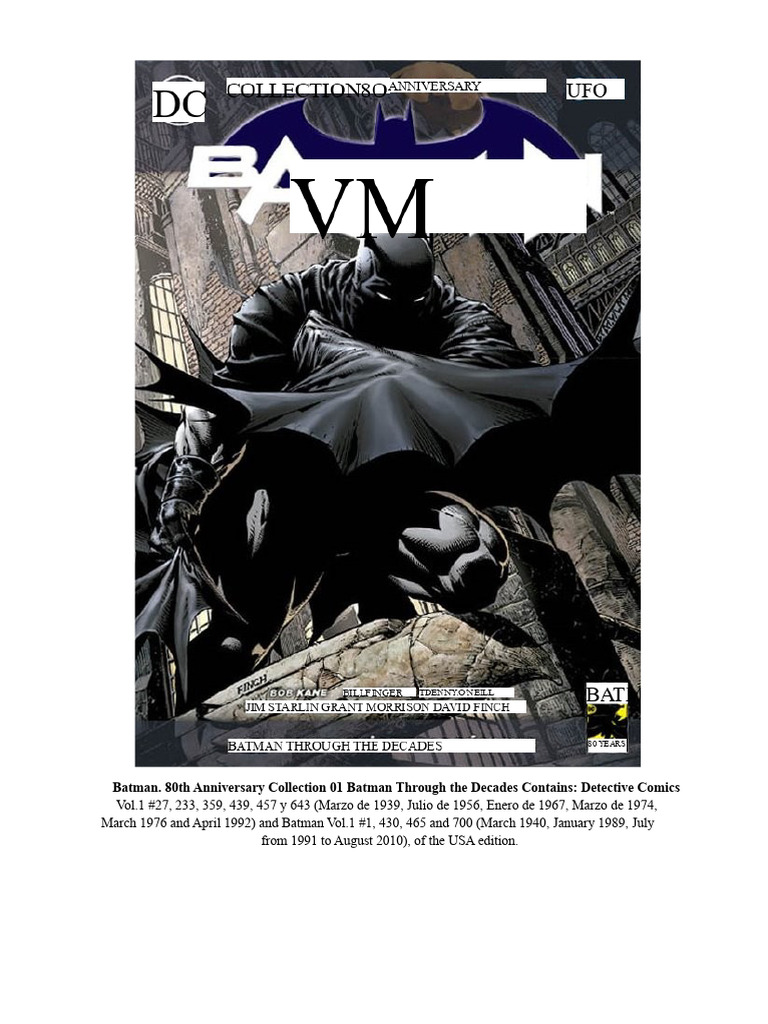 Batman 80th Anniversary Collection Overview | PDF | Batman | Comics