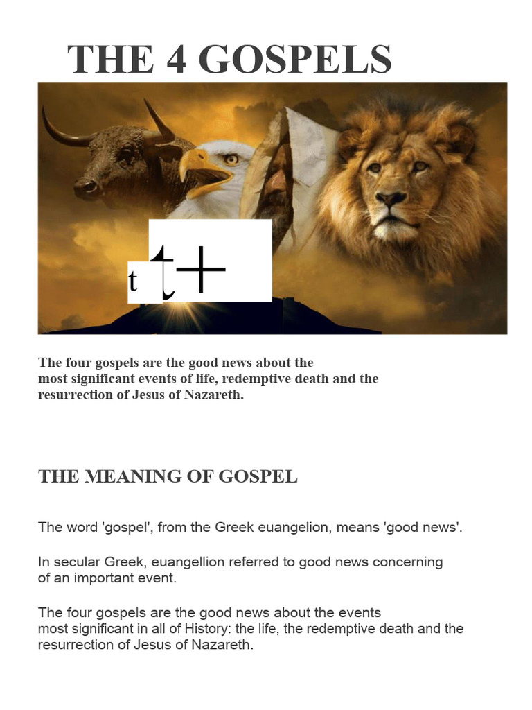 The 4 Gospels | PDF | Gospel Of Matthew | Jesus