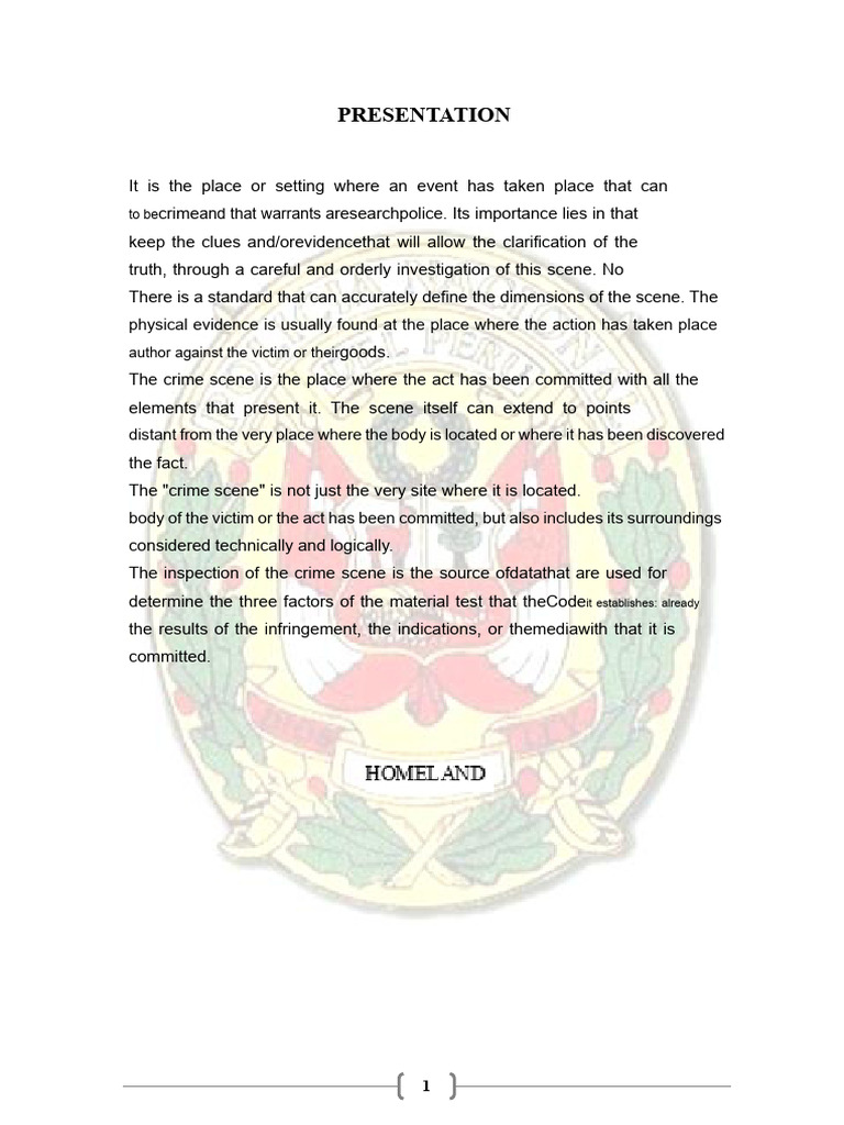 Approach at The Crime Scene | PDF | Crime Scene | Crimes