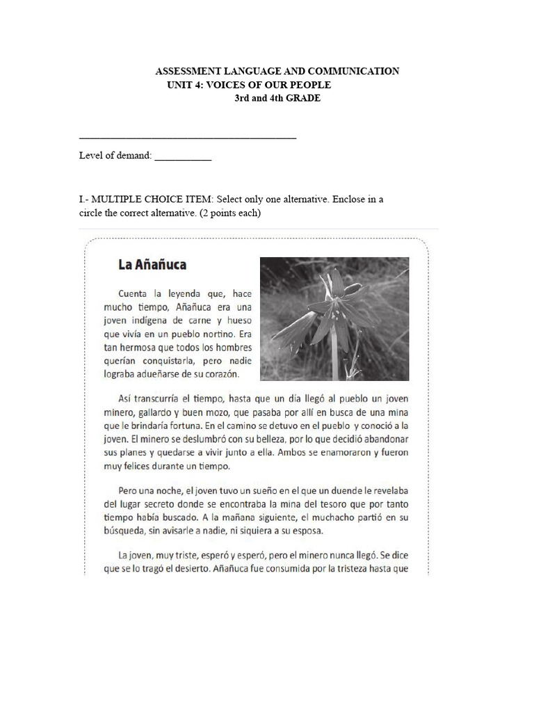 Evaluation Legends 4 Basic. | PDF | Narrative | Legends