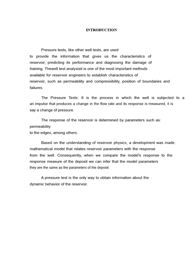 Pressure Tests | PDF | Petroleum Reservoir | Pressure