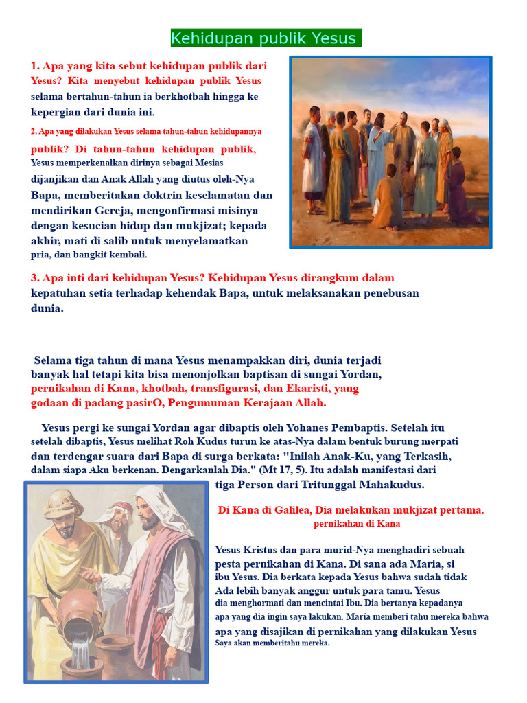 Kehidupan Publik Yesus | PDF