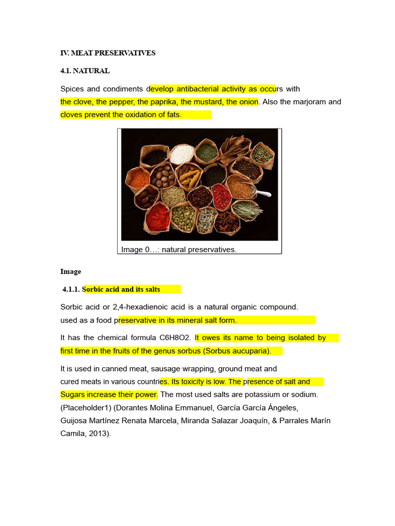 Meat Preservatives | PDF | Curing (Food Preservation) | Nitrite